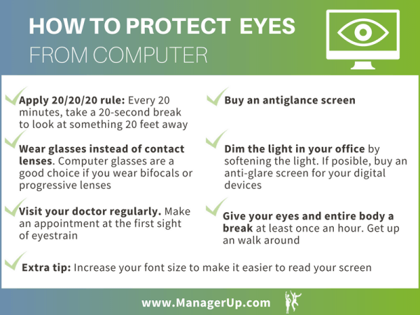 How To Protect Your Eyes From Computer? - ManagerUp